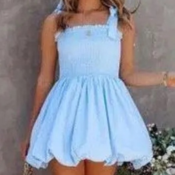 TCEC | Dresses | Tcec Light Blue Bubble Dress | Poshmark